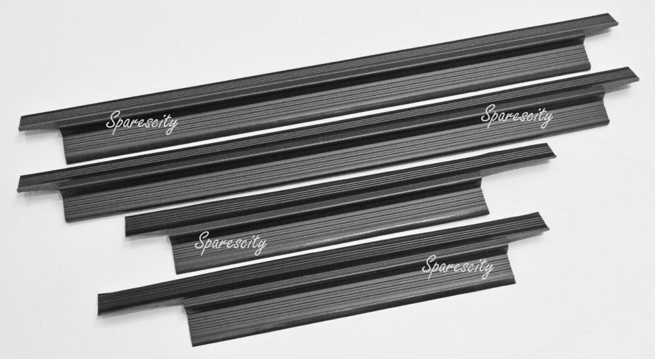 HOLDEN COMMODORE VB VC VH VK VL FRONT & REAR DOOR BLACK SCUFF PLATE SET